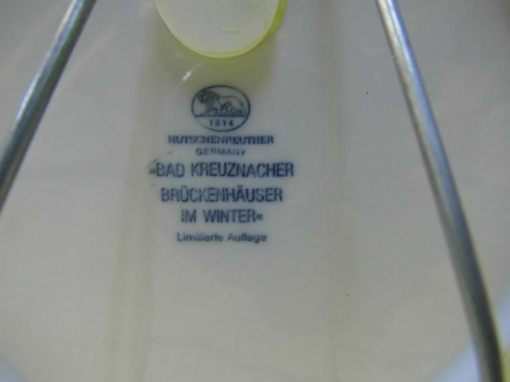 Hutschenreuther Wandteller, Bad Kreuznacher Brückenhäuser im Winter ...